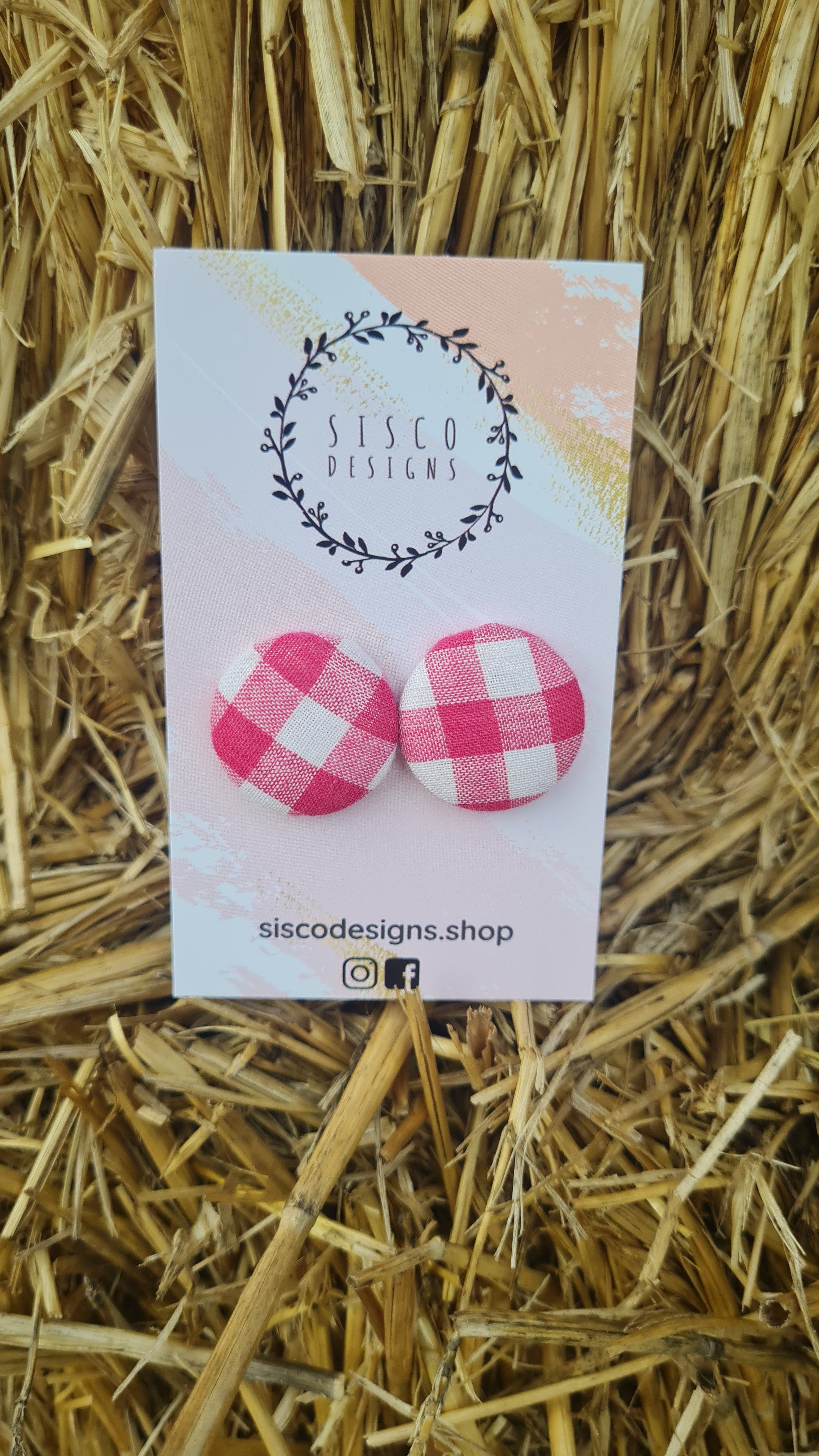 Large Fabric Studs | Sisco Designs